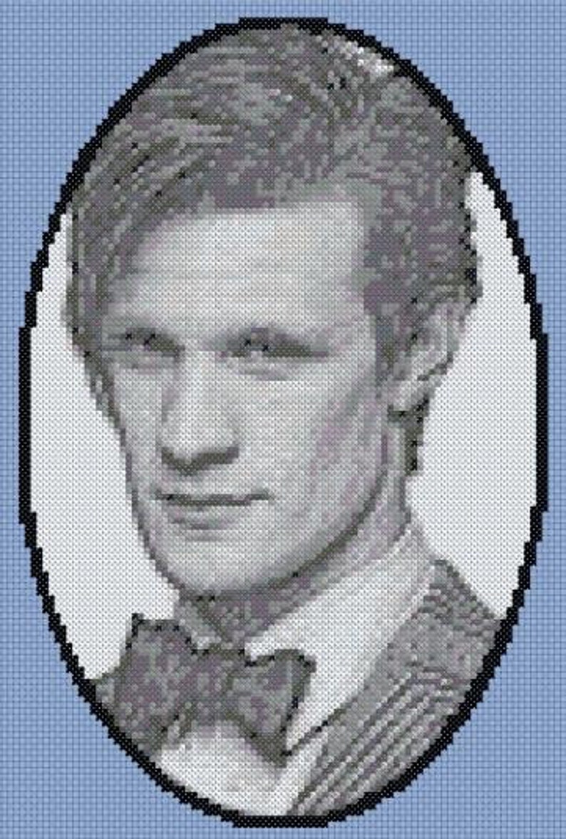 Matt Smith Doctor Who Portrait Cross Stitch Chart - Etsy