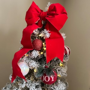 Handmade Oversized Emerald Green Velvet Christmas Tree Topper Bow - Etsy