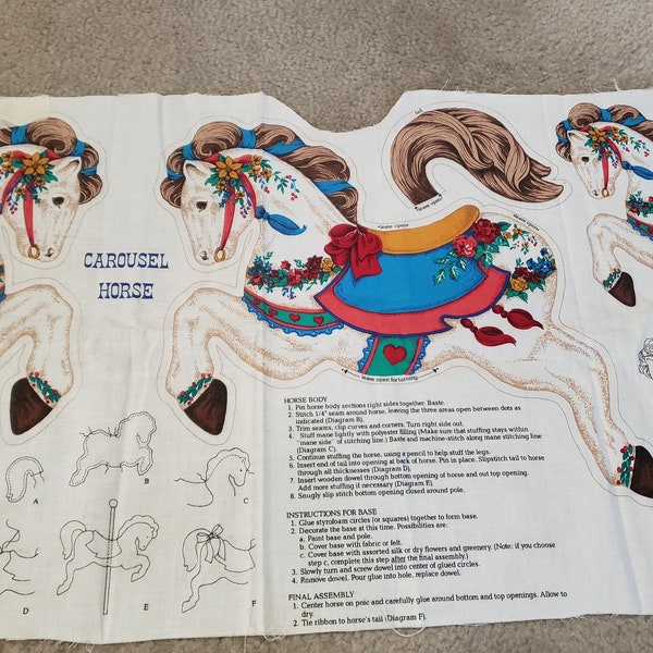 Carousel Horse Applique - Etsy