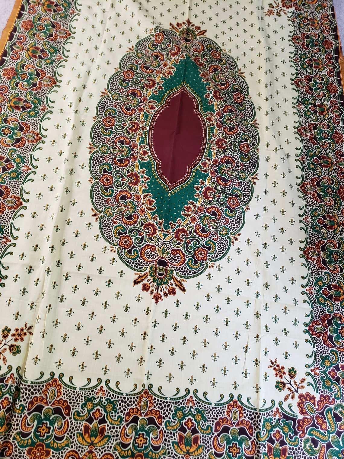 Vintage Tablecloth 1970s Rectangle - Etsy