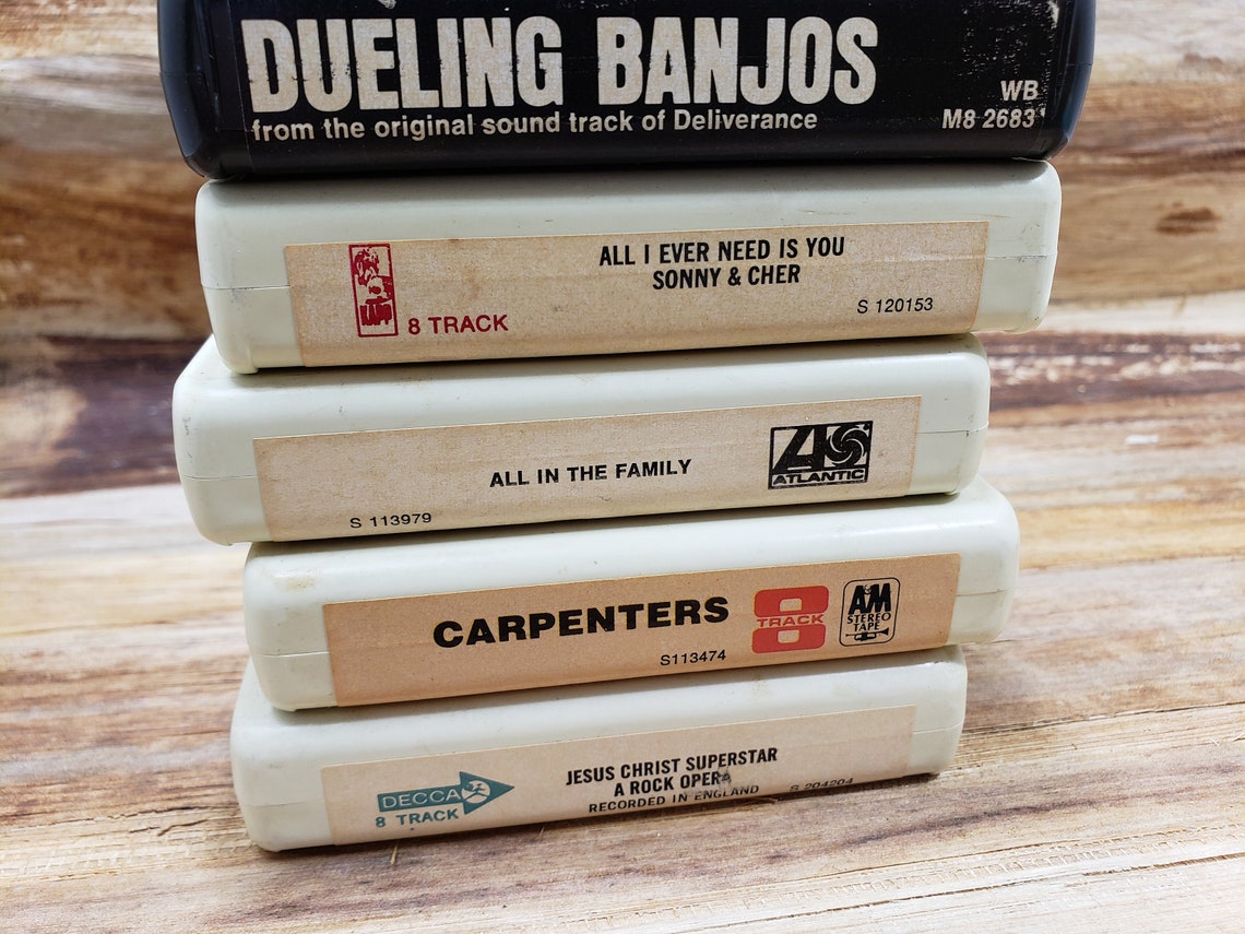 Set of 5 Vintage 8 Track Tapes 1970s - Etsy