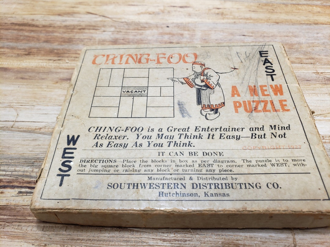 Ching Foo Puzzle Game, 1927 , Vintage Game - Etsy