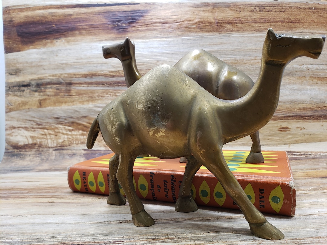 Set of 2 Brass Mid Century Camels, 1960s, Vintage Camels, Vintage ...