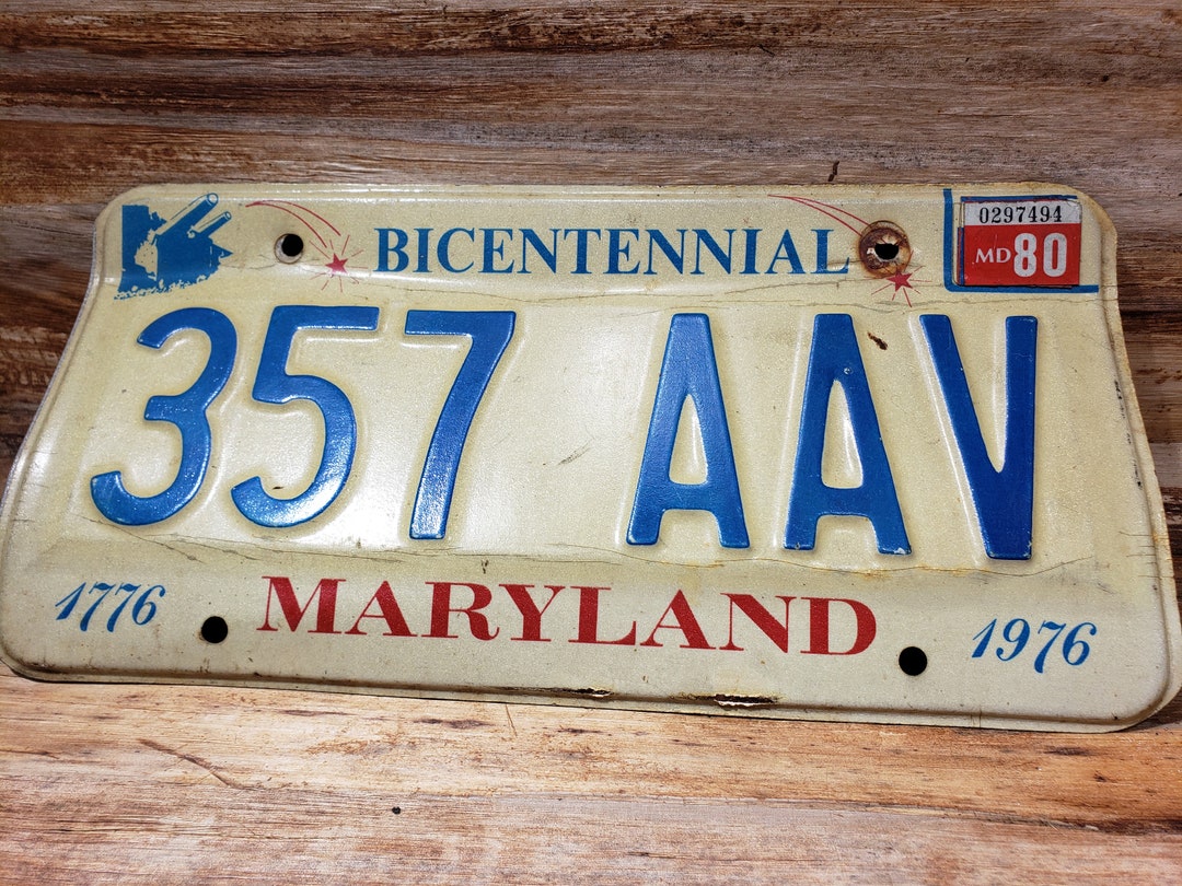 Bicentennial Maryland License Plates. - Etsy