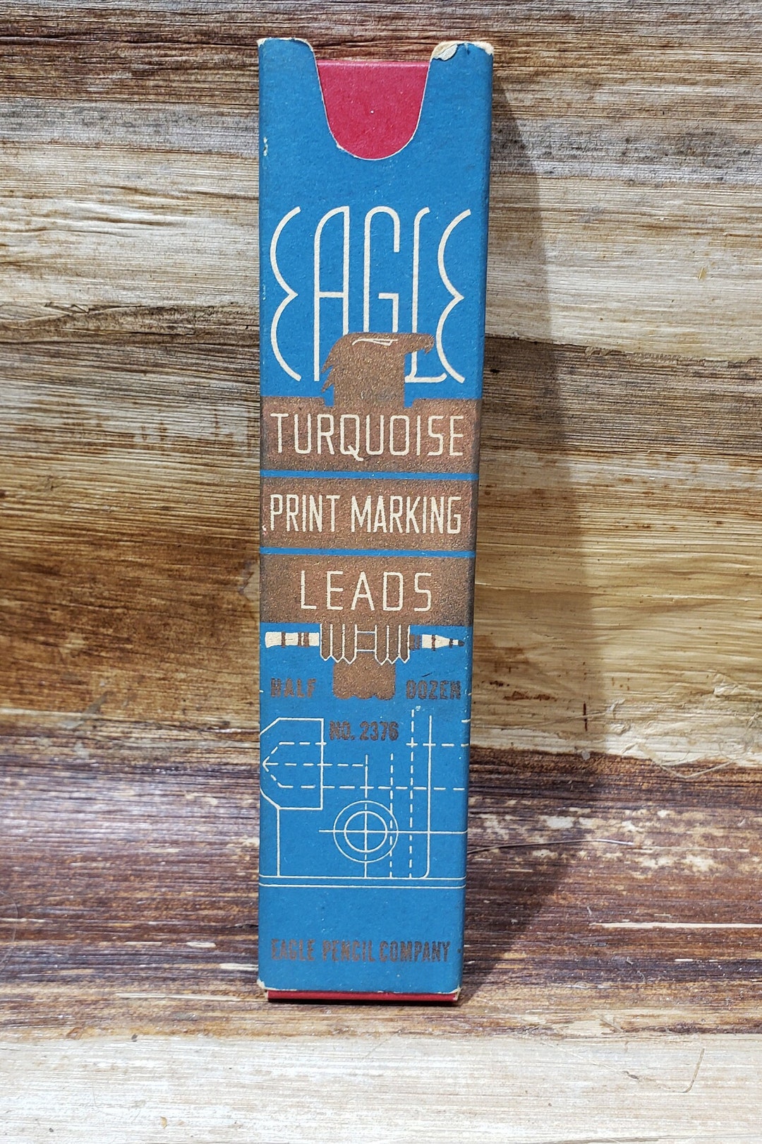 Vintage Eagle Turquoise Print Marking Leads , Mid Century - Etsy