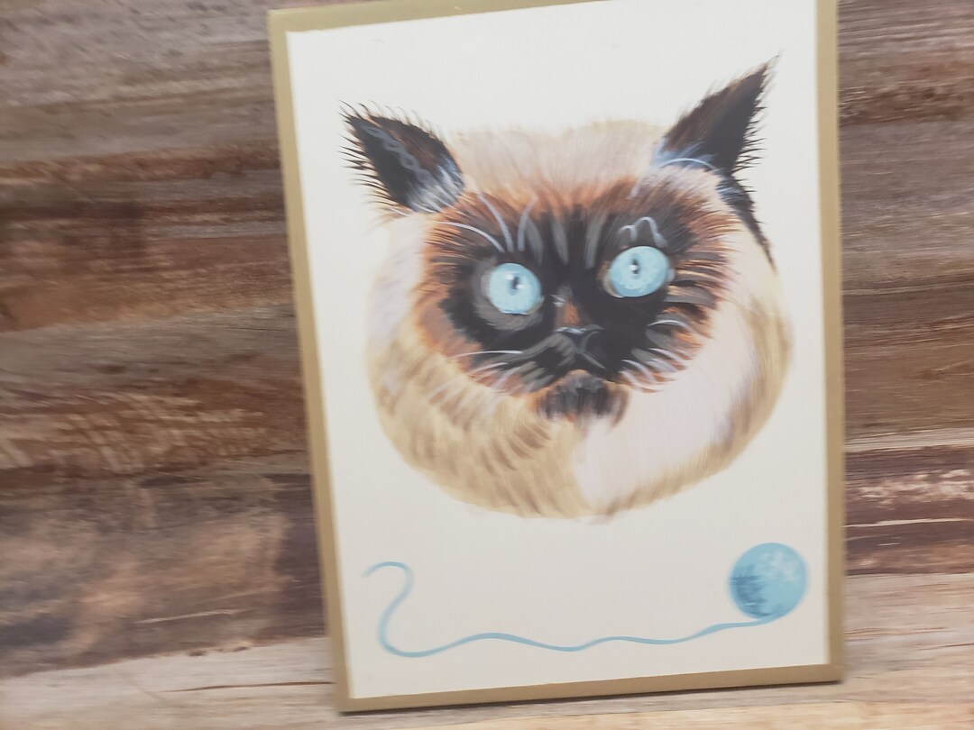 Vintage Himalayan Cat Art Print 2000s Vintage Cat Print - Etsy