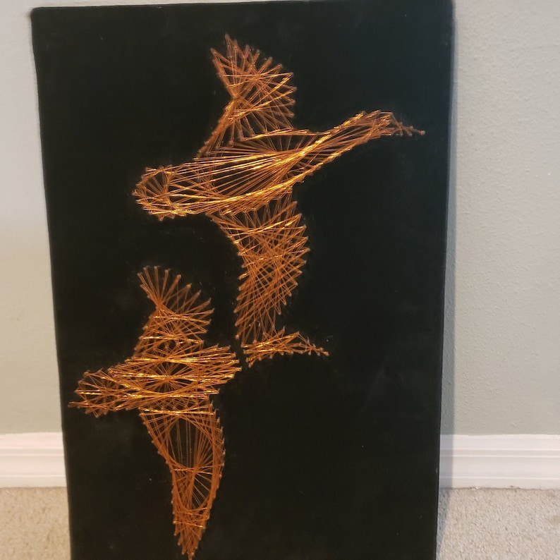 Vintage Wire String Art 1970s String Art Mid Century Bird | Etsy