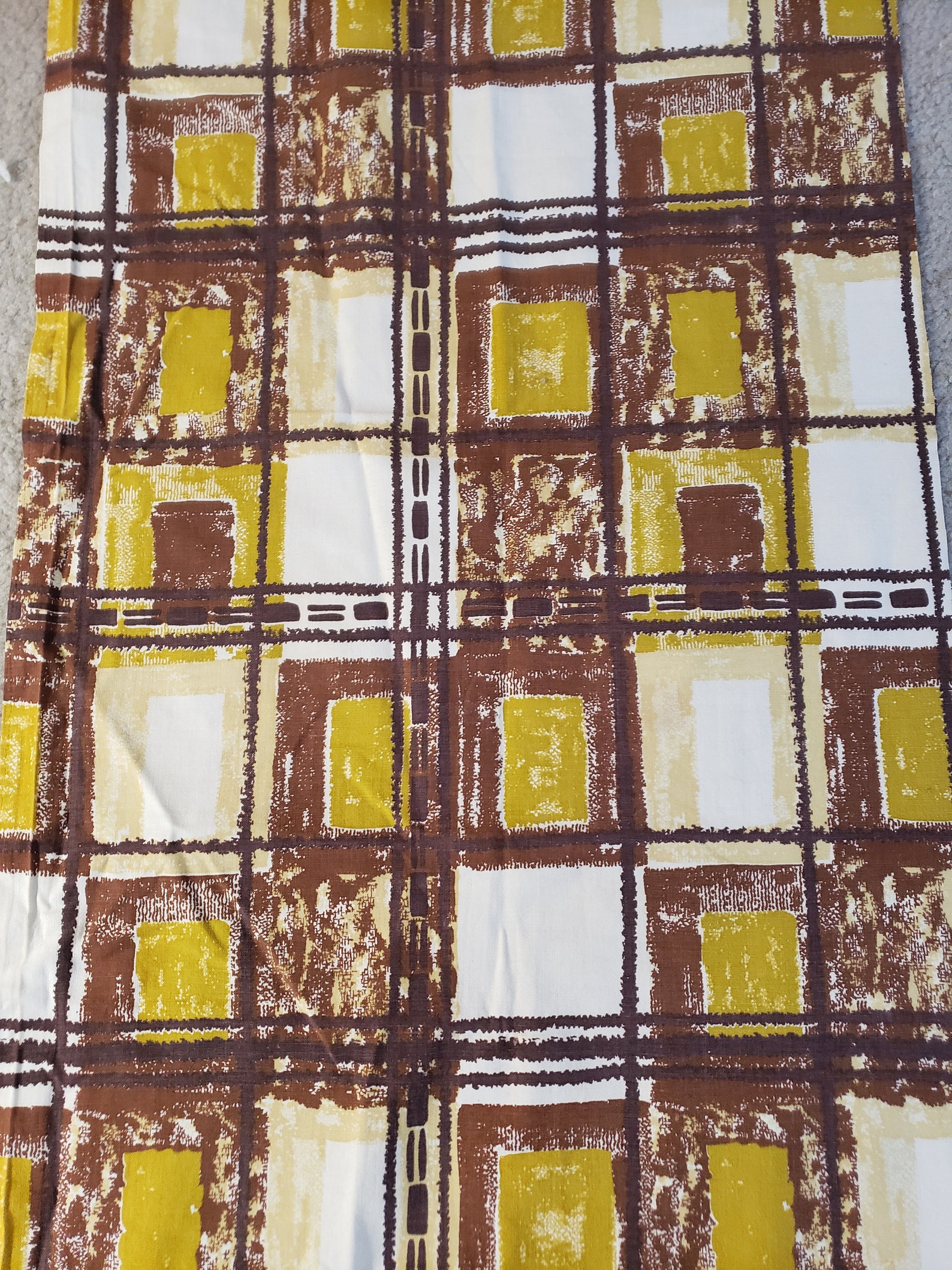 Mid Century Bark Cloth Fabric 1950s Vintage Fabric | Etsy
