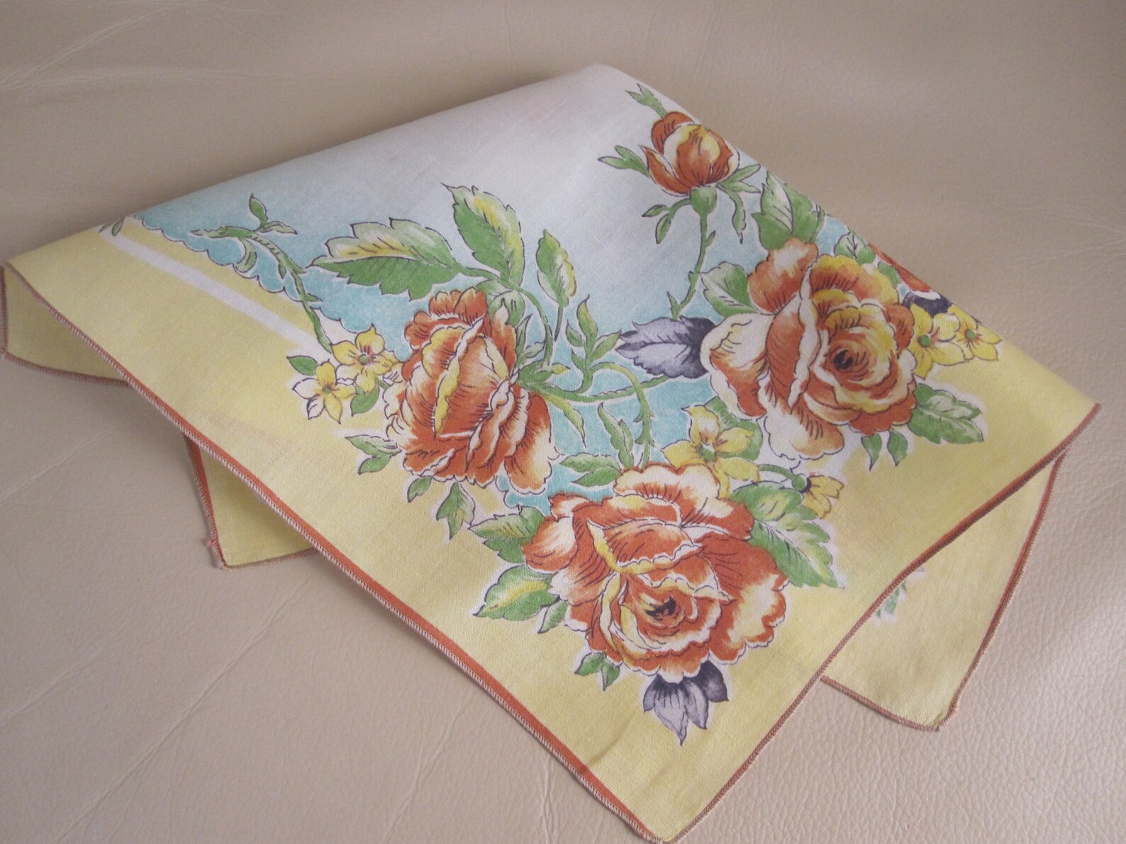 YELLOW ROSE HANDKERCHIEF - Etsy