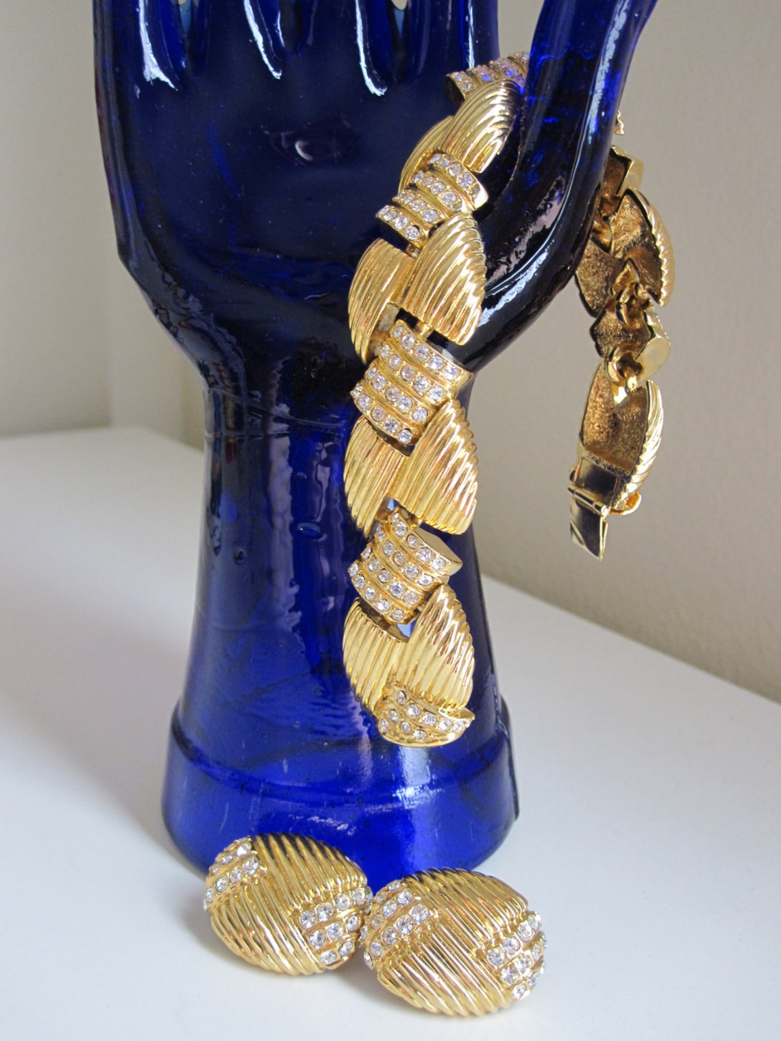 3 PC JOAN RIVERS Classics Collection Gold Rhinestone Bracelet - Etsy