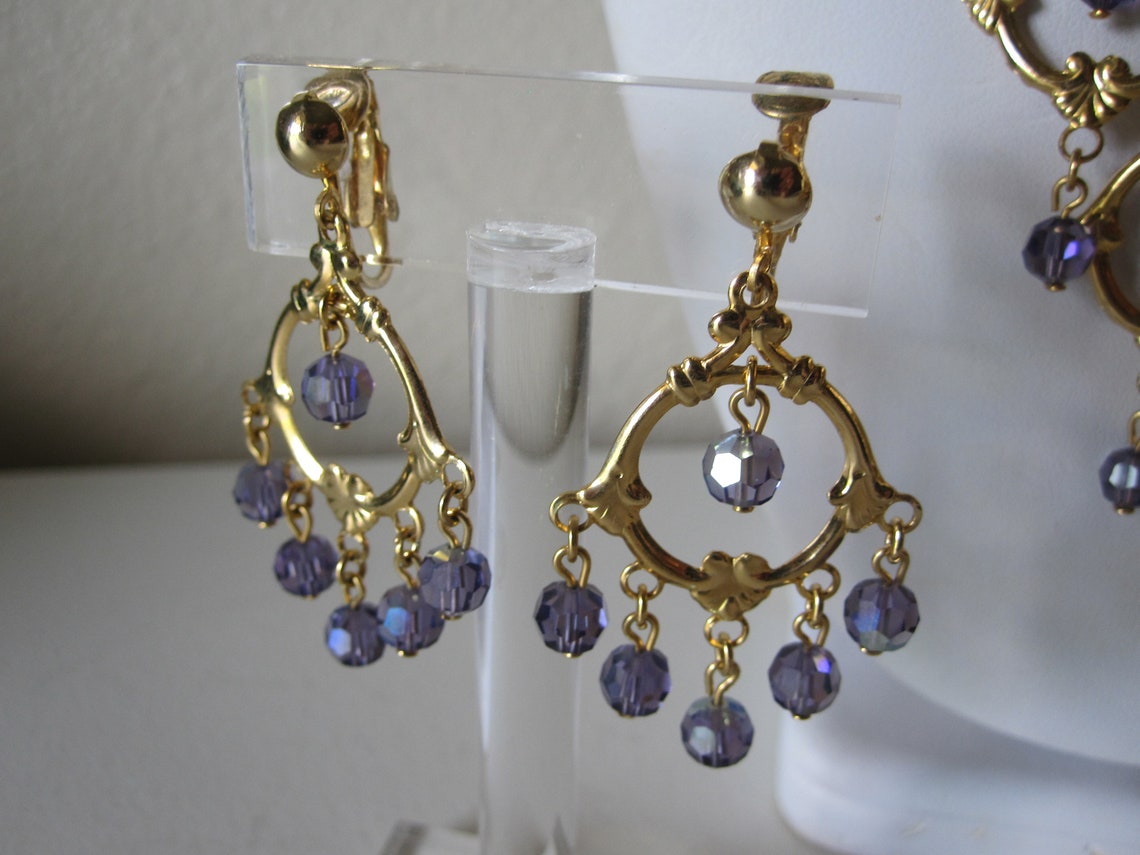 GOLD AMETHYST WATERFALL Necklace & Earrings - Etsy
