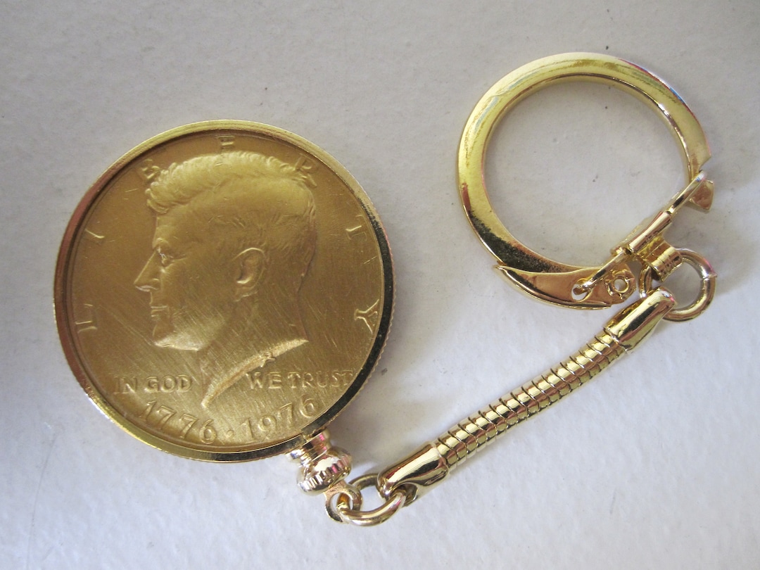GOLD KENNEDY BICENTENNIAL Half Dollar Key Chain - Etsy