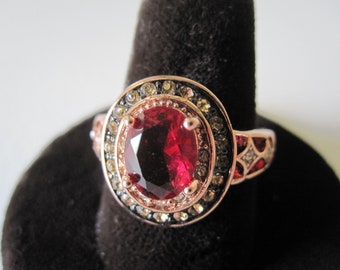 Faux Ruby Ring | Etsy