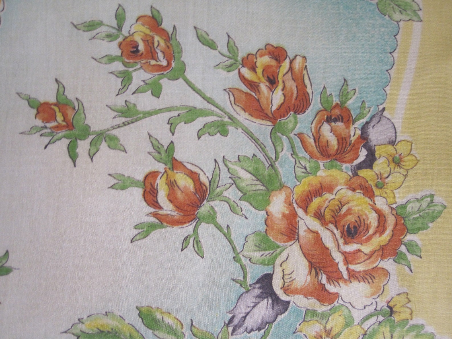 YELLOW ROSE HANDKERCHIEF - Etsy