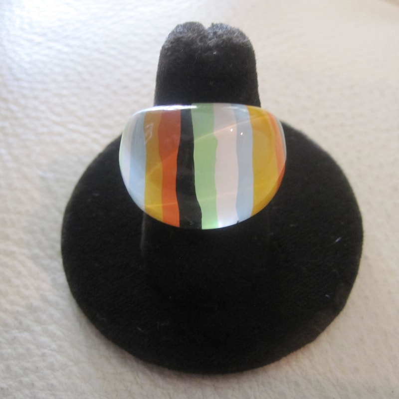Vintage Acrylic Ring - Etsy