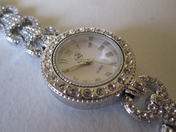 VICTORIA WIECK CRYSTAL Silver Watch Beverly Hills | Etsy