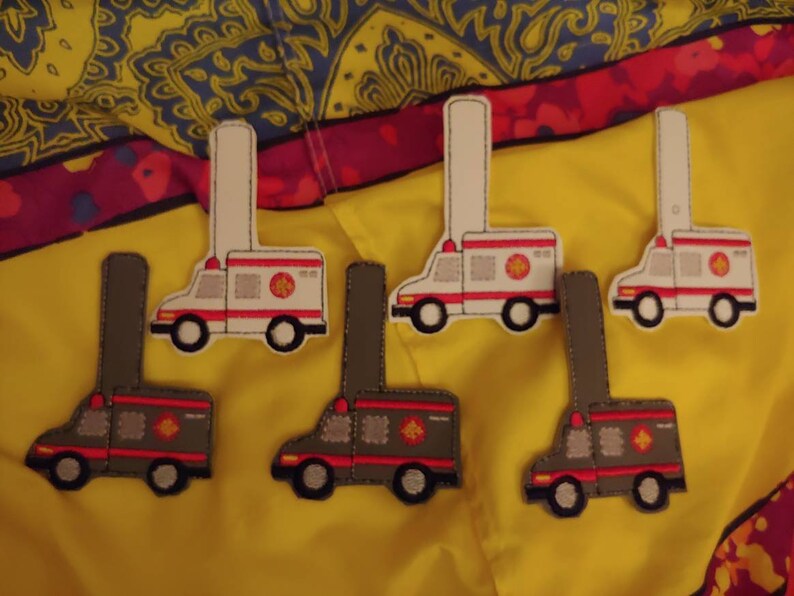 Embroidered Faux Leather Ambulance Key Chain or Key Fobs for - Etsy