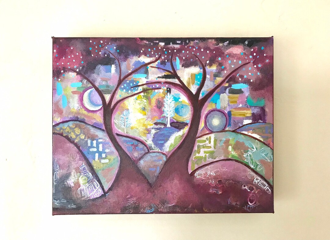 Dancing Trees- Abstract Expressive Art - Original Acrylic Painting - 8 ...