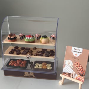 Dollhouse Miniature BAKERY Display Chocolates PASTRY Cookies & Cake ...