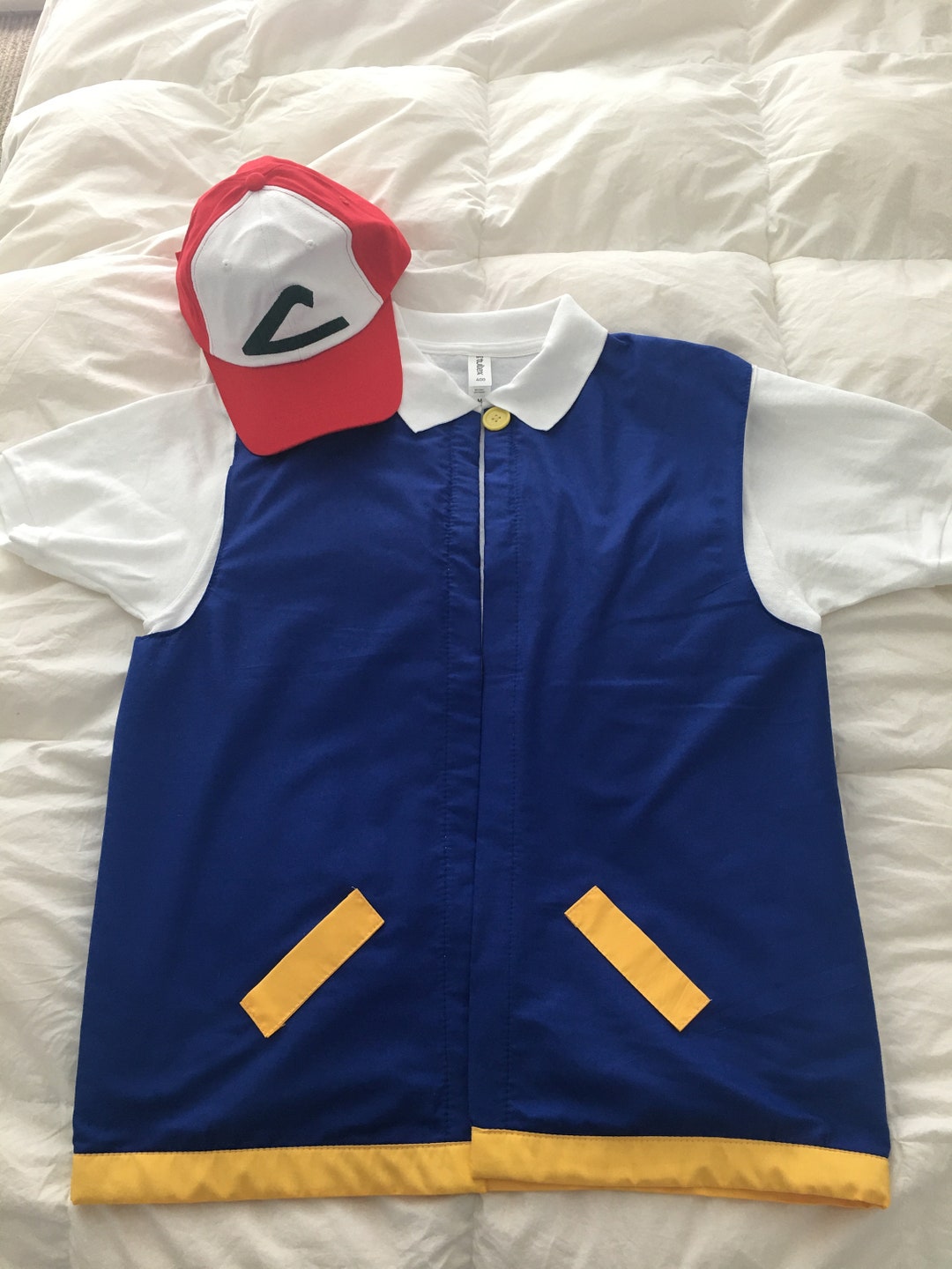 2pc -adult - POKEMON Trainer Jacket W/hat - ASH Ketchum Costume Cosplay ...