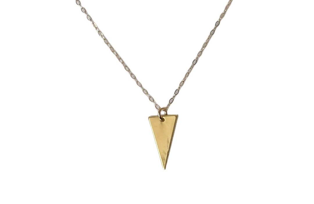 Triangle 14k Gold Filled Necklace - Etsy