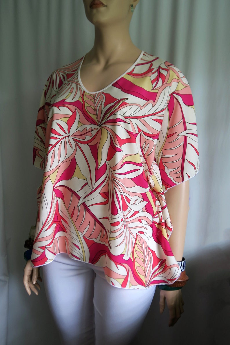 Hawaiian Top Butterfly Leilani Rose Tunic Shirt Top Colors - Etsy