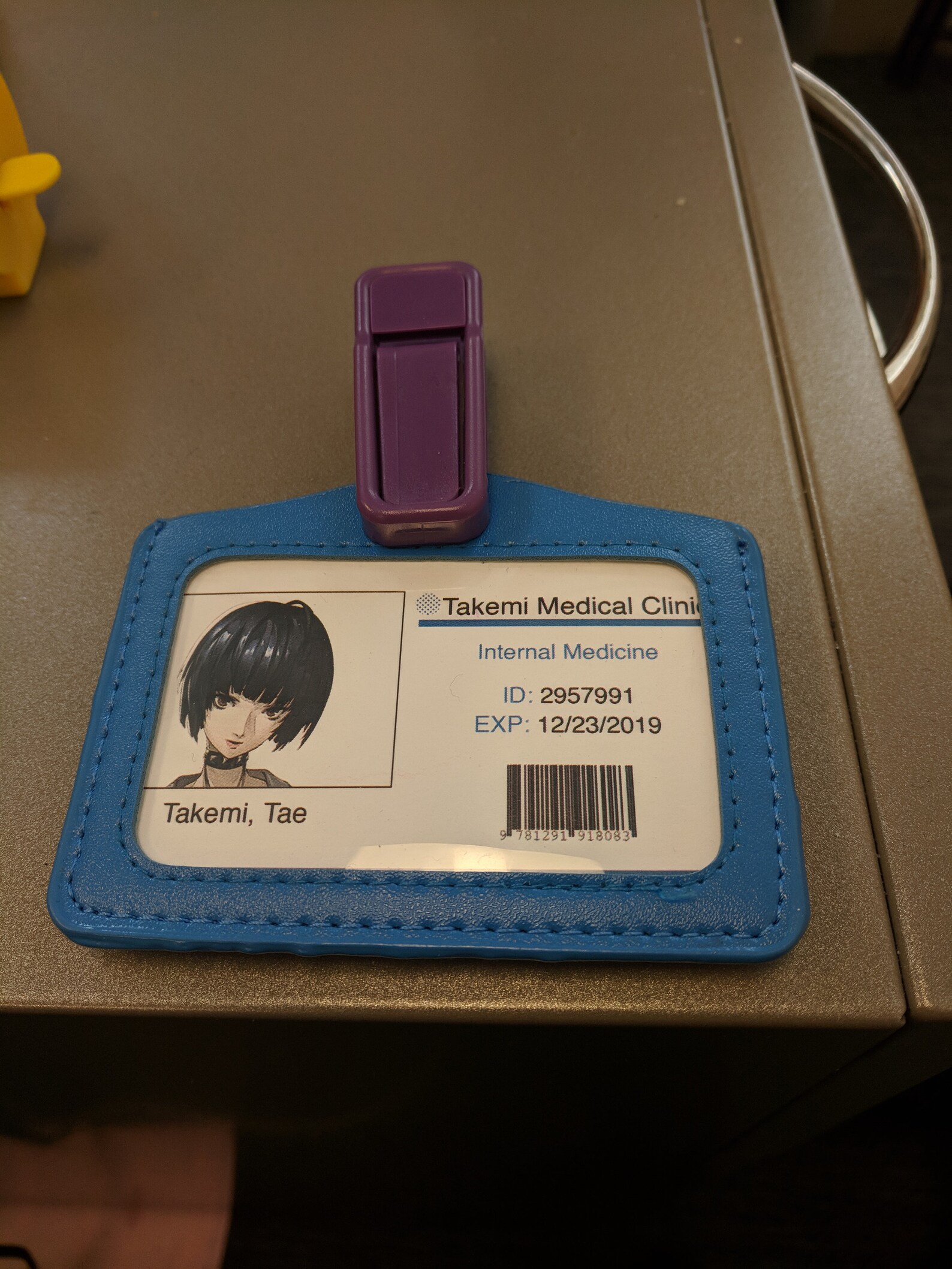 Persona 5 Tae Takemi Clinic Badge With Case (printed on Cardstock) - Etsy