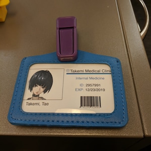 Persona 5 Tae Takemi Clinic Badge With Case (printed on Cardstock) - Etsy