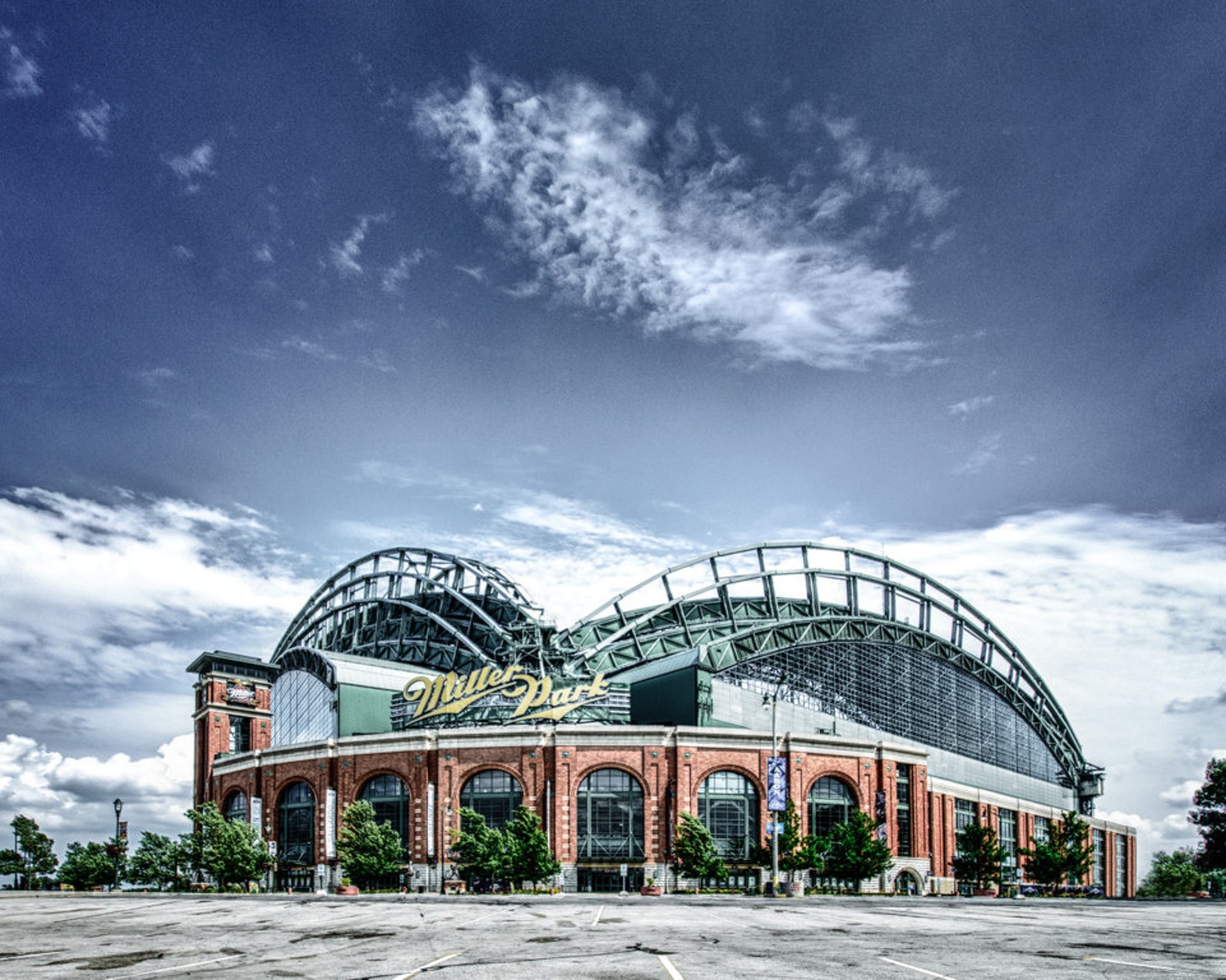 Milwaukee Brewers Photography - Color Photograph of Miller Park Stadium ...