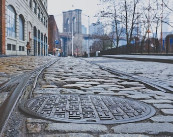 New York Photography Brooklyn Bridge Train Tracks and | Etsy