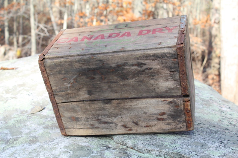 Vintage World Famous Canada Dry Beverages Wooden Box W/ Metal - Etsy