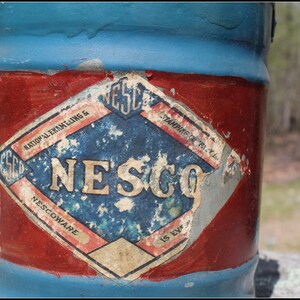 Vintage Nesco Galvanized Gallon Tin With Pour - National Enameling ...
