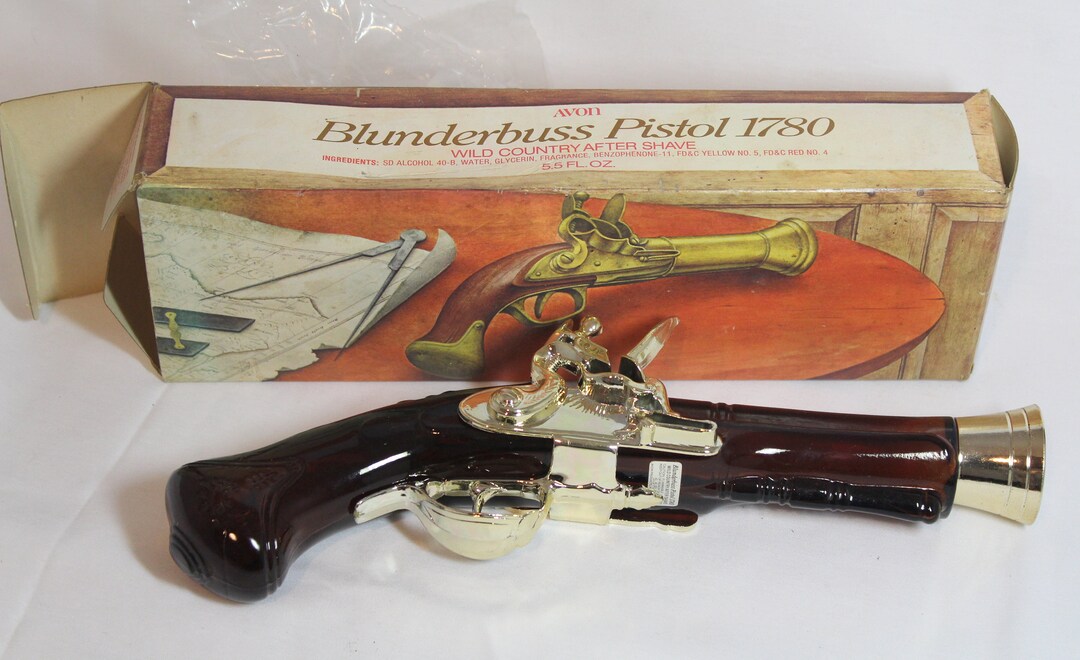 Full Vintage Avon Decanter With Original Box in the Shape of a Gun ...