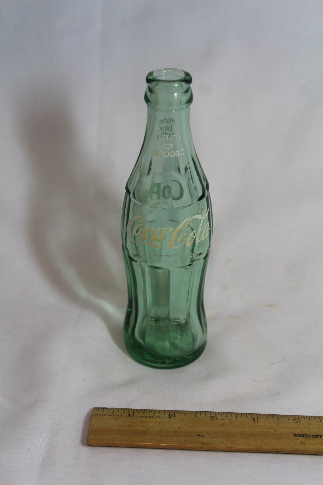 Vintage Coca-cola Bottle White Print Label 6 1/2 Fl.oz. 1975 Mobile Ala ...