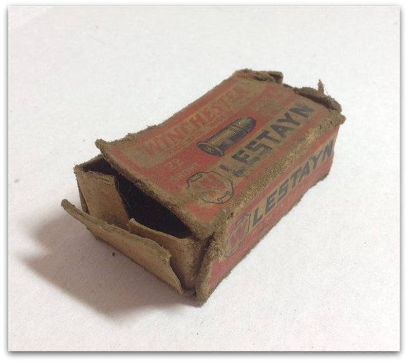 Extremely Rare Depression Era Box - Winchester Lestayn .22 Short 50 RF ...