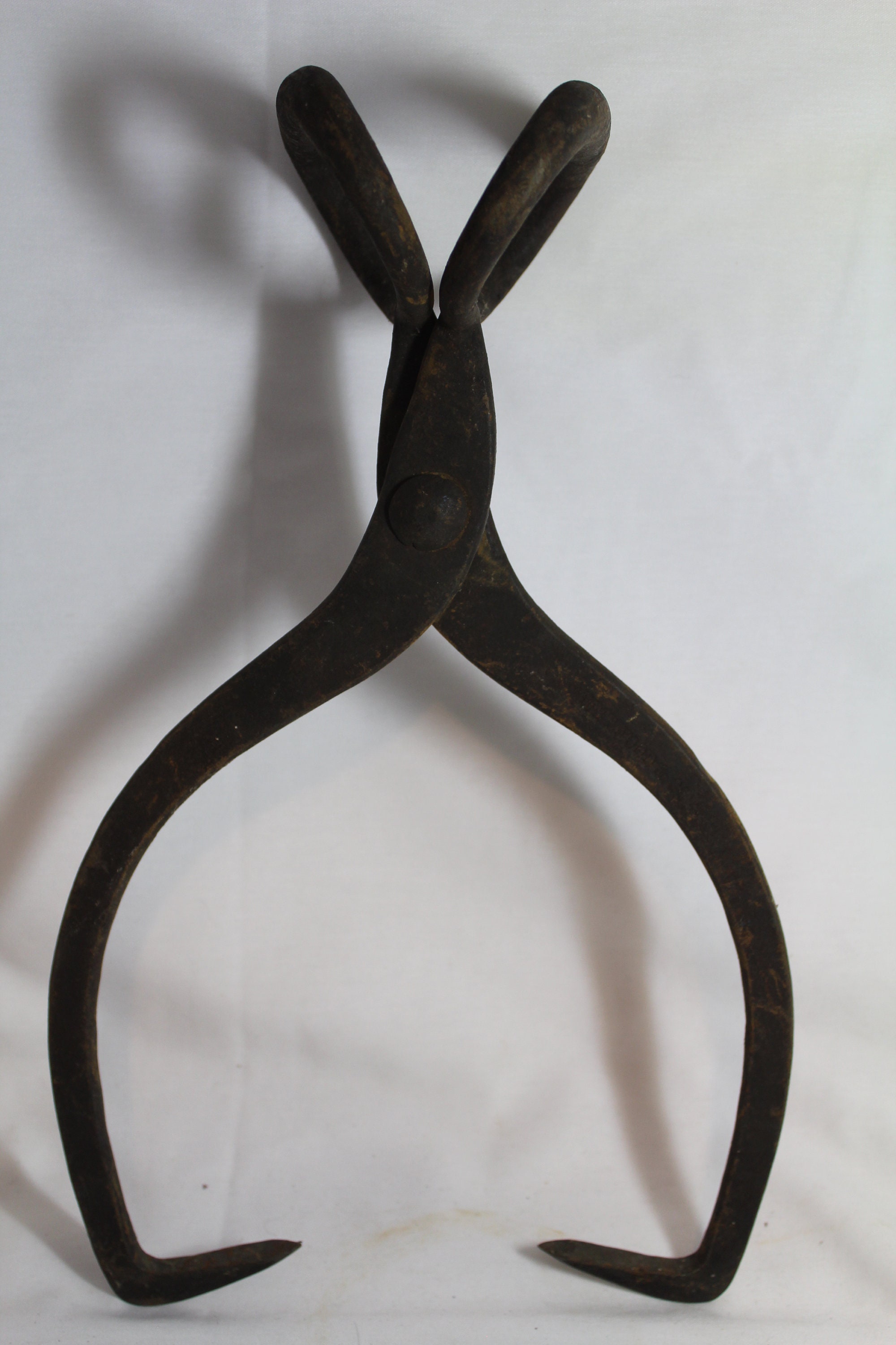 Vintage Ice/hay Tongs Wmt. Wood & Co. Cast Iron Blacksmith Made - Etsy