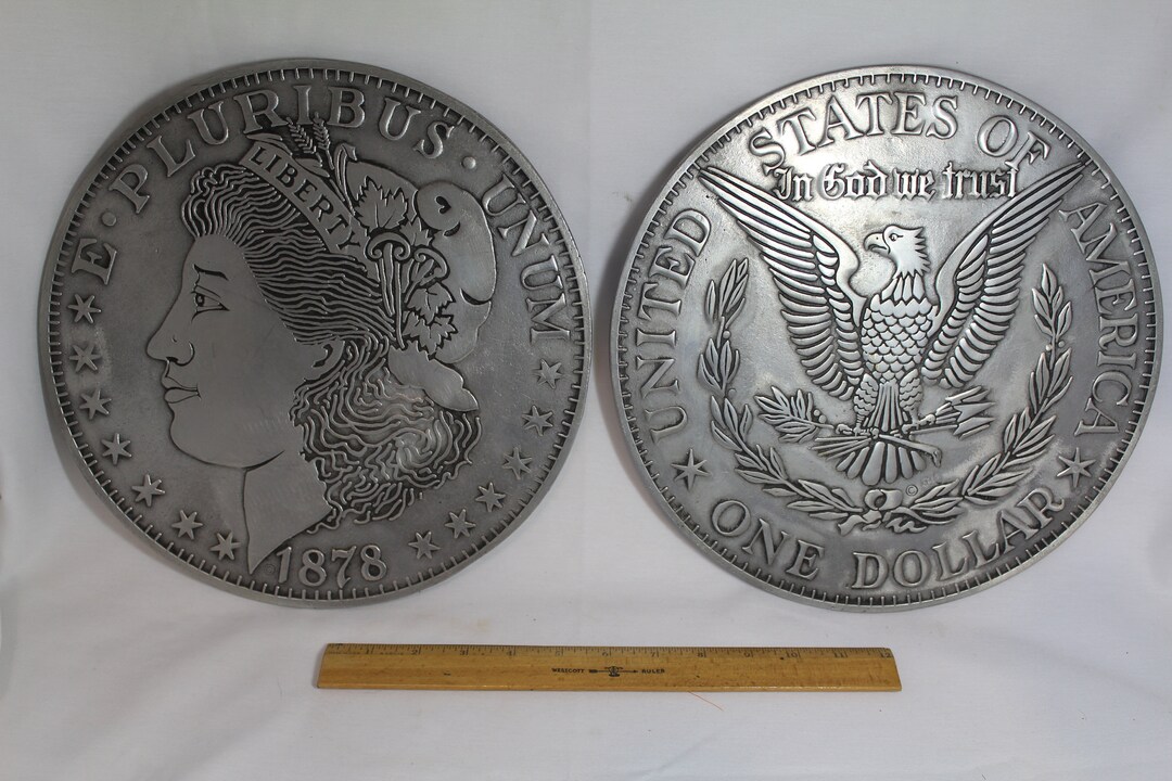 Vintage Wilton RWP 'Morgan Dollar' Style Pewter Trivet Set - Avers et ...