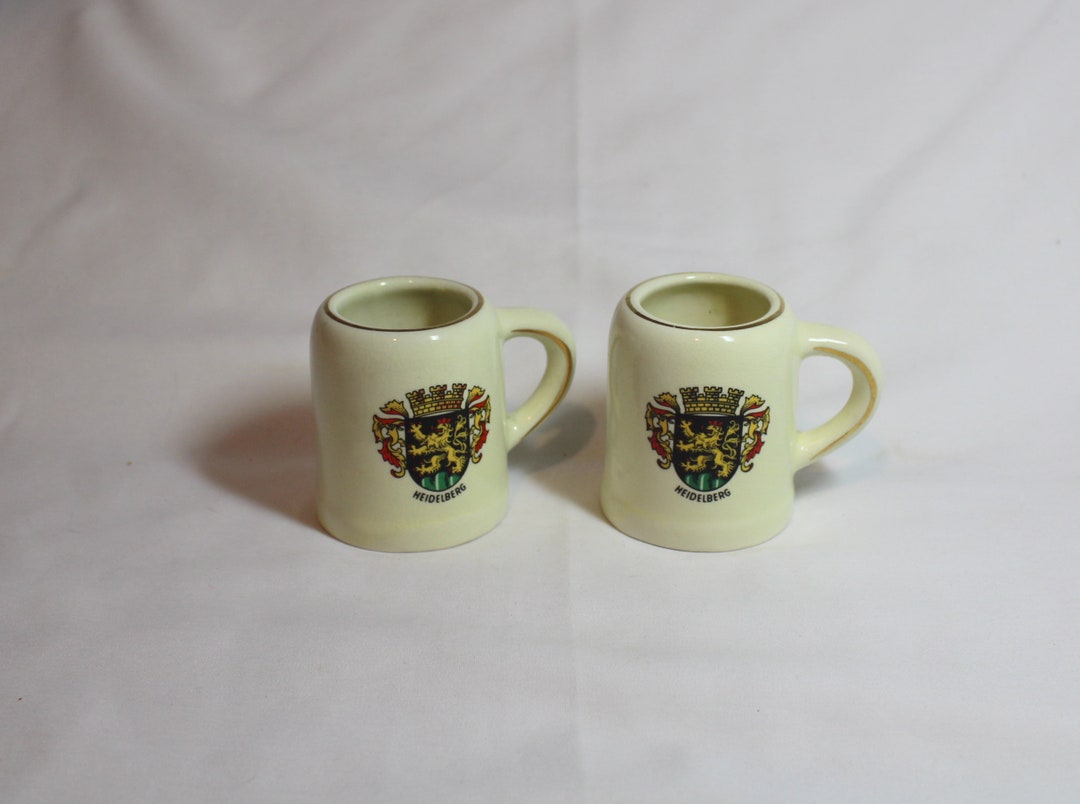 Vintage Set of German Souvenir Crested China Mugs - 'heidelberg ...