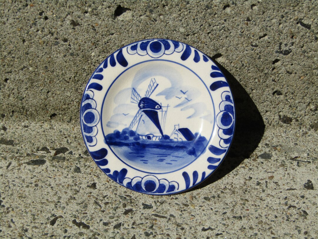 Vintage Miniature Delft Ceramic Plate - Etsy