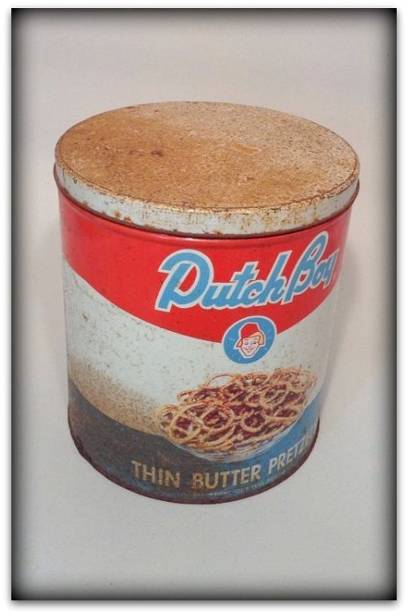 Vintage Dutch Boy Thin Butter Pretzels Tin - Etsy