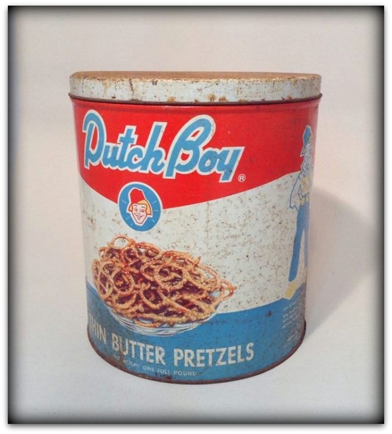Vintage Dutch Boy Thin Butter Pretzels Tin - Etsy