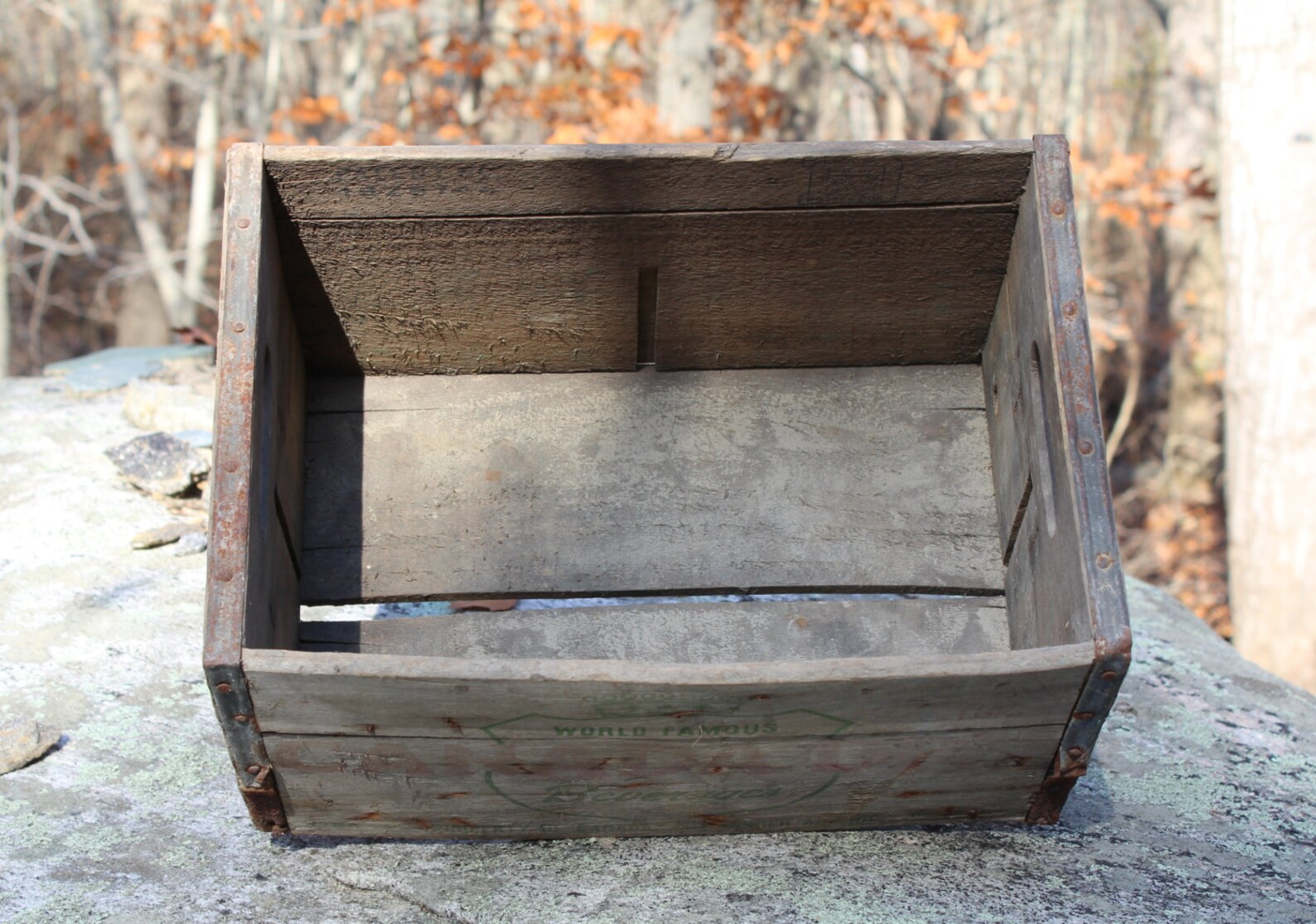 Vintage World Famous Canada Dry Beverages Wooden Box W/ Metal Band ...