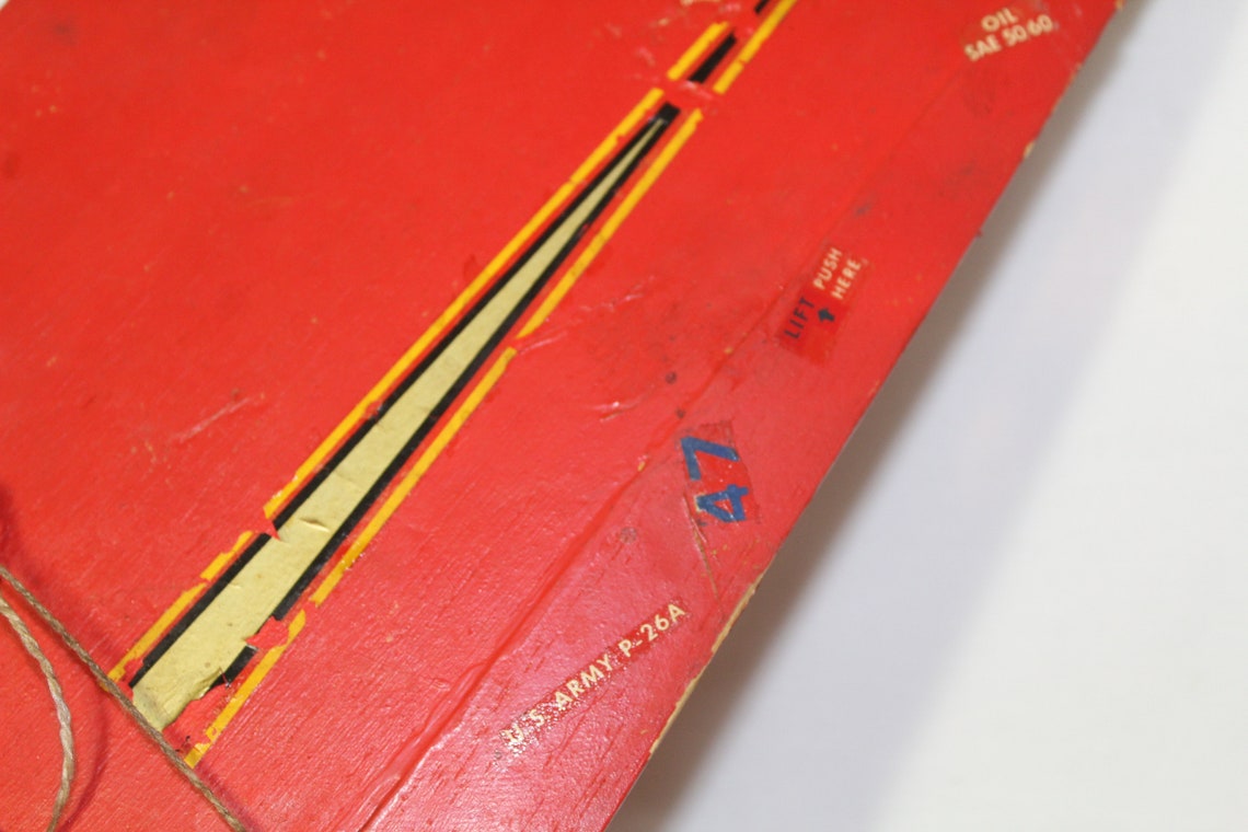 Original Vintage Wooden Control Line Plane With Fox 15 Engine - Etsy