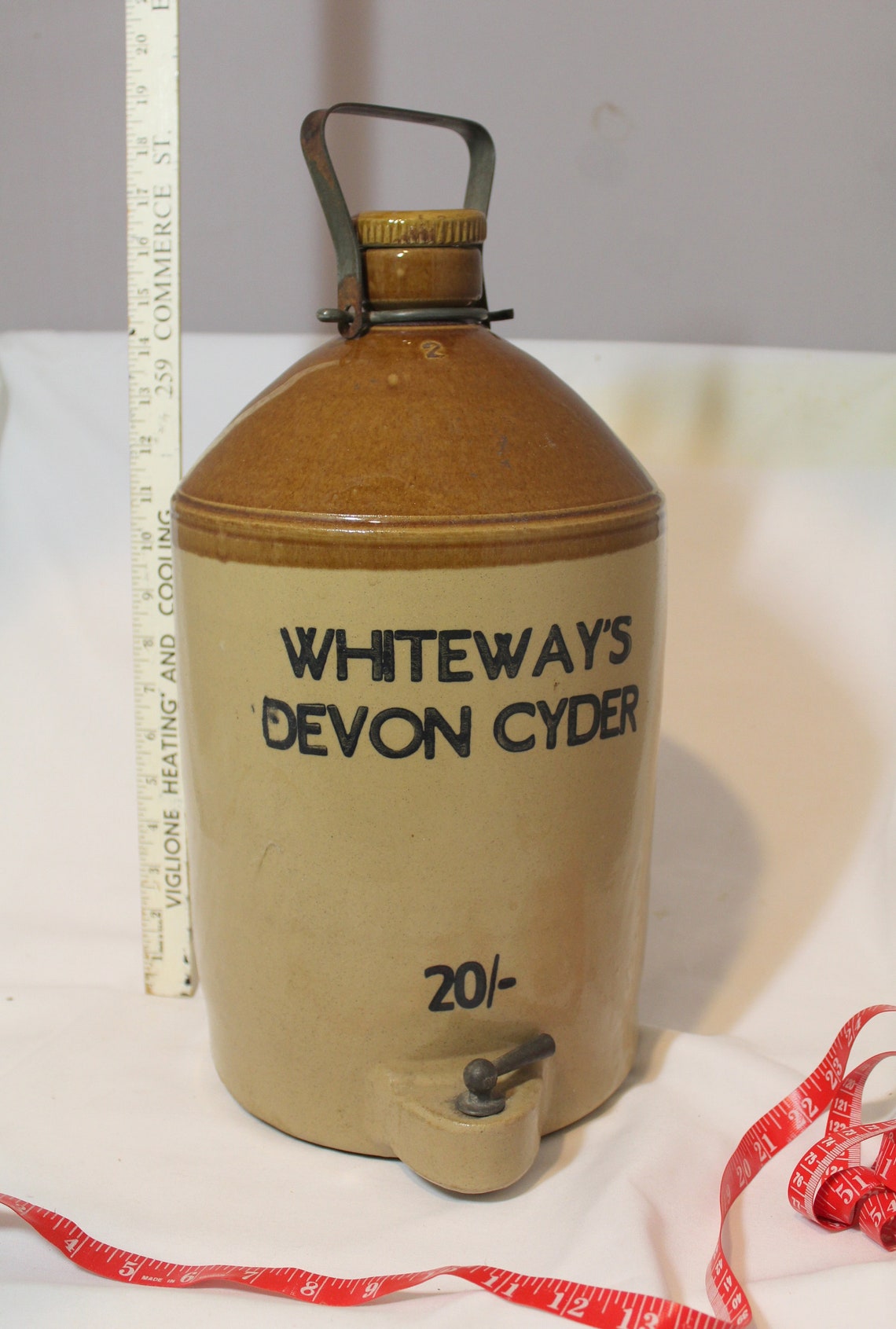 Large Vintage Whiteway's Devon Cider 2 Jug With Carry - Etsy