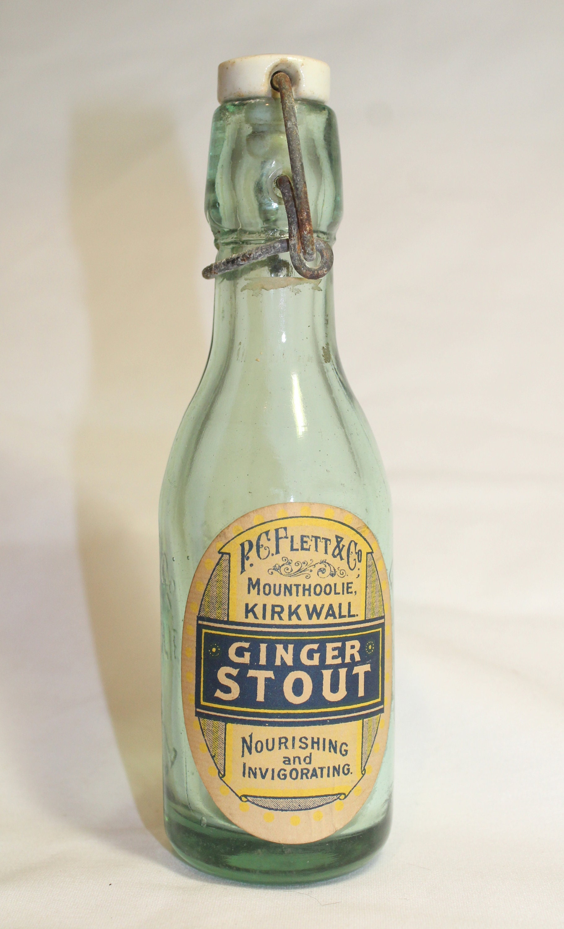 Vintage P.c.flett & Co. Mounthoolie, Kirkwall Ginger Stout Bottle ...
