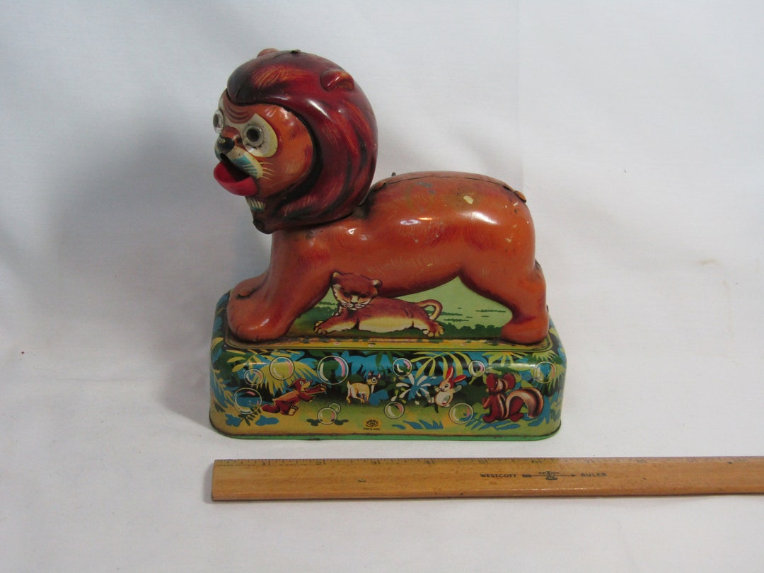 Vintage Trade Mark Modern Toys Made in Japan Windup Bubble Lion ...