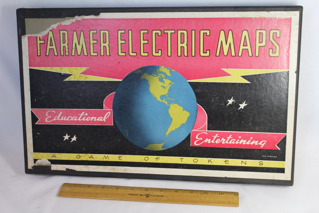 Vintage Farmer Electric Maps Educational and Entertaining Electronic ...