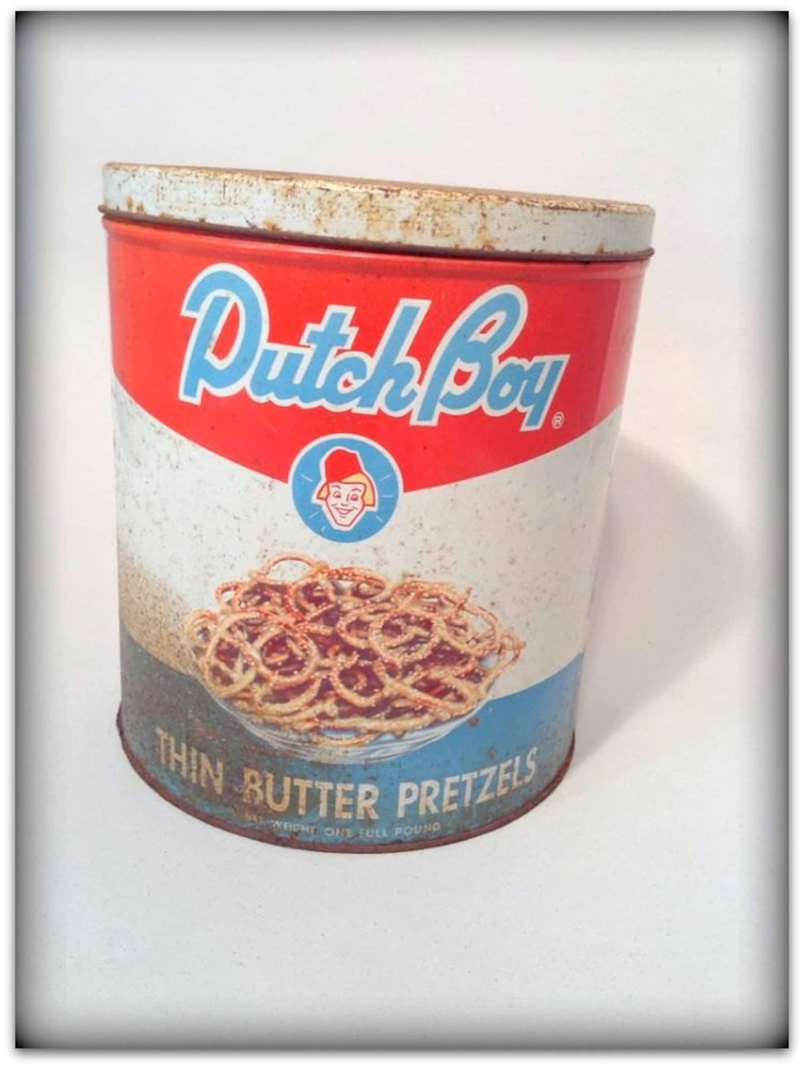 Vintage Dutch Boy Thin Butter Pretzels Tin - Etsy