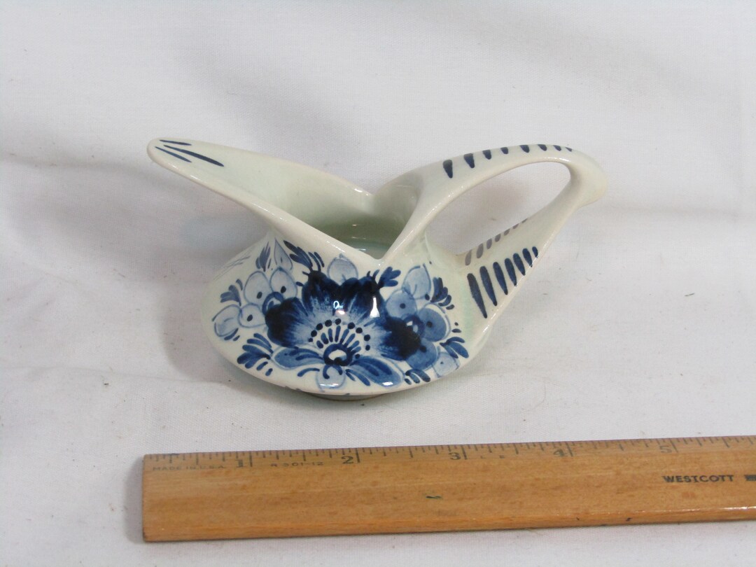 Vintage Miniature Pitcher Delft Blue Holland 230 Flower Pattern - Etsy