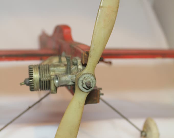 Original Vintage Wooden Control Line Plane With Fox 15 Engine - Etsy